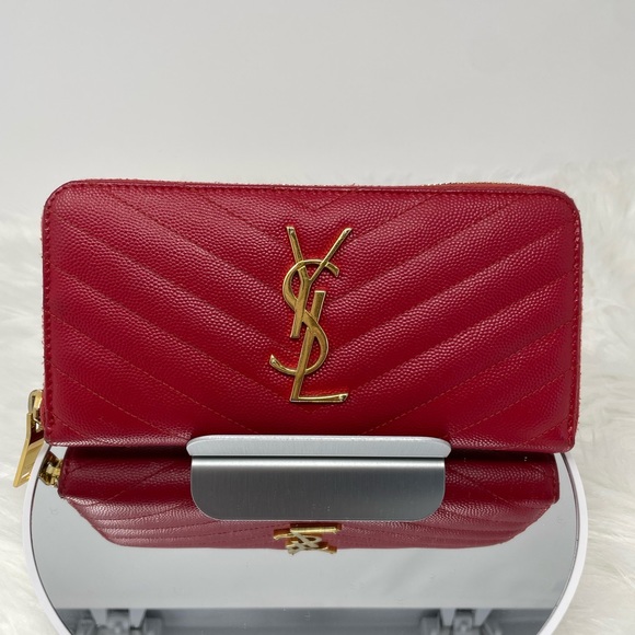 Yves Saint Laurent | Bags | Ysl Zip Around Wallet | Poshmark